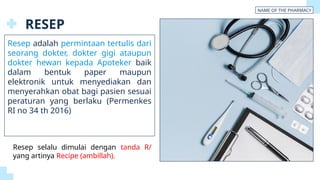Resep farmasetika dasar dan bagian bagian resep.pptx