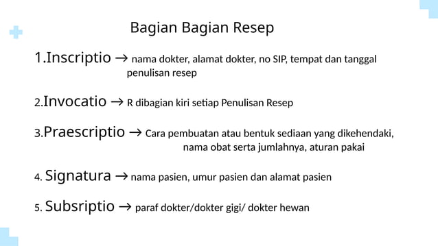 Resep farmasetika dasar dan bagian bagian resep.pptx