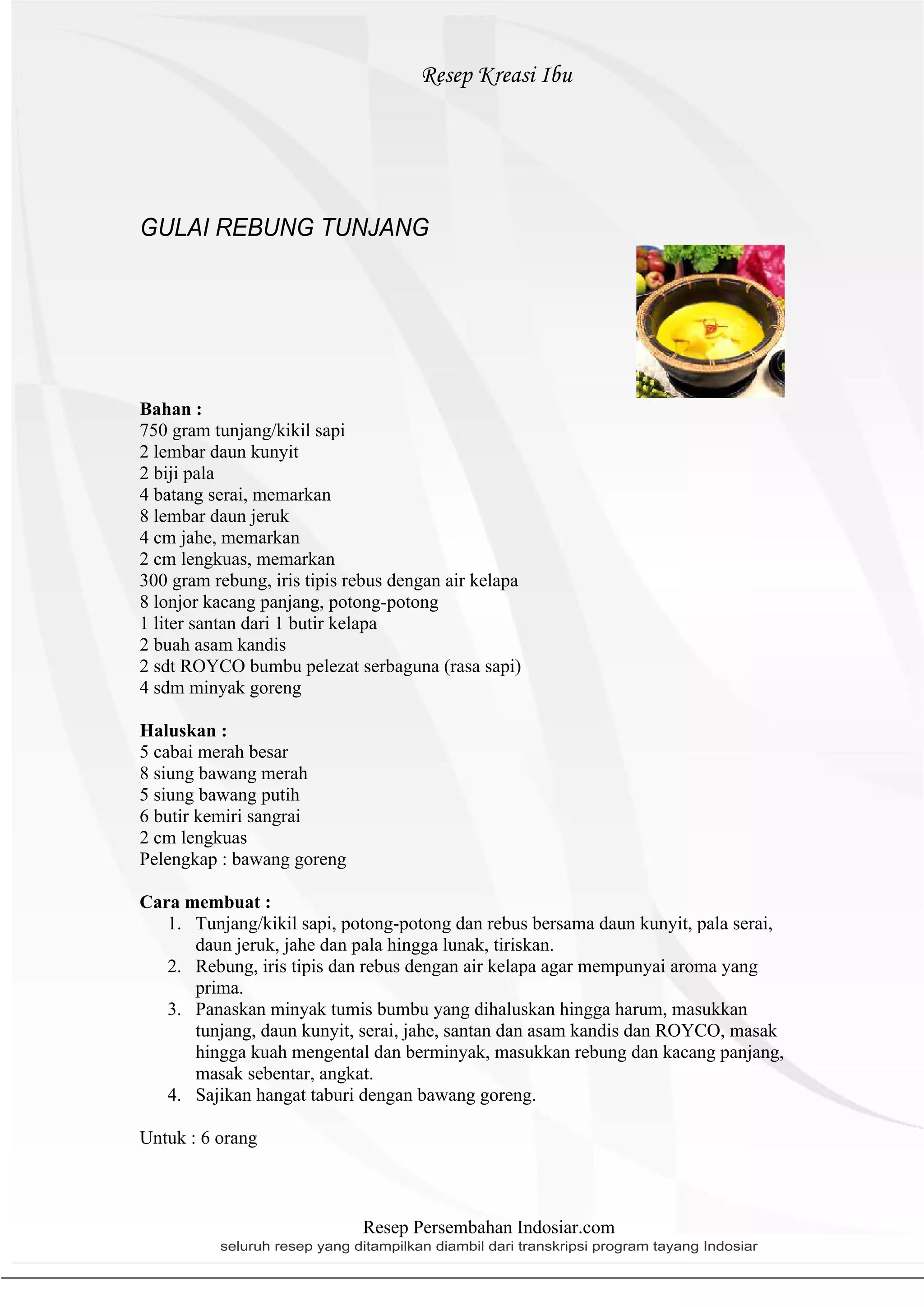 Resep Masakan | PDF