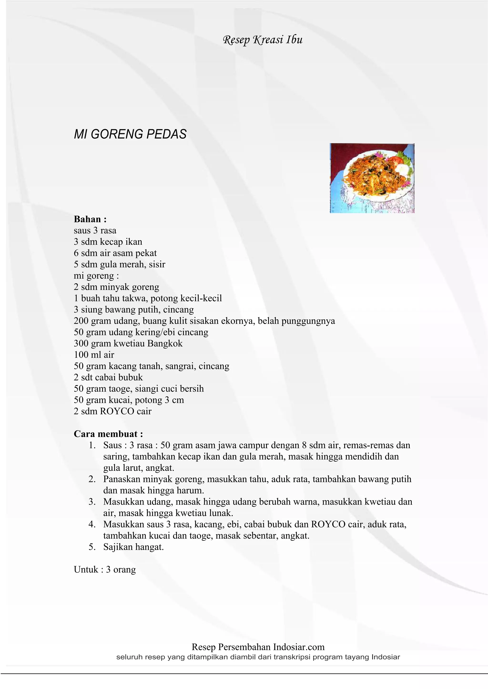 Resep Masakan | PDF