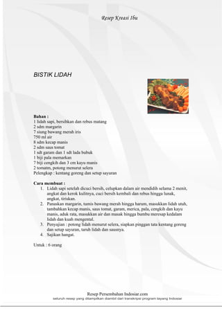 Resep Masakan | PDF