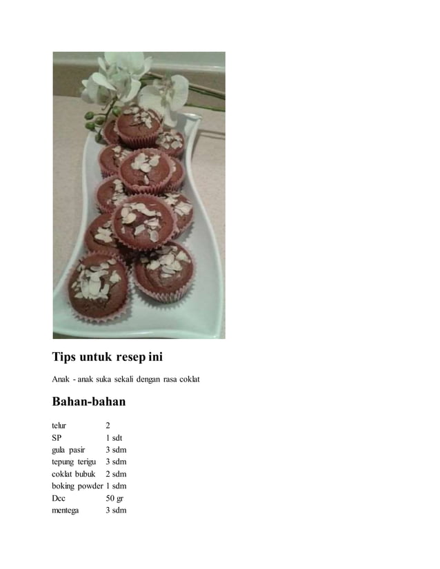 Resep Kue Brownies | PDF