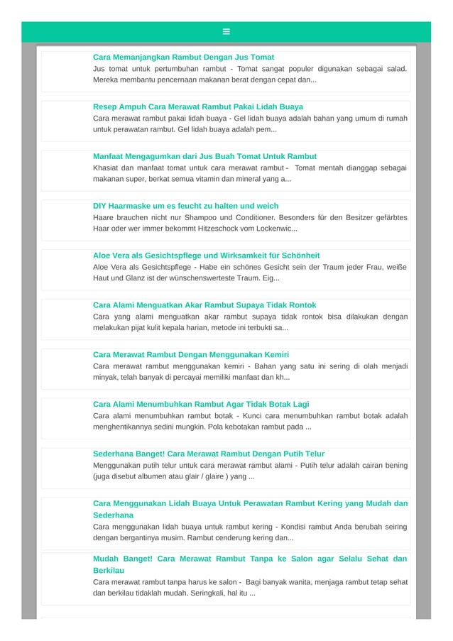 cara aneka tips ringan untuk memanjangkan rambut | PDF