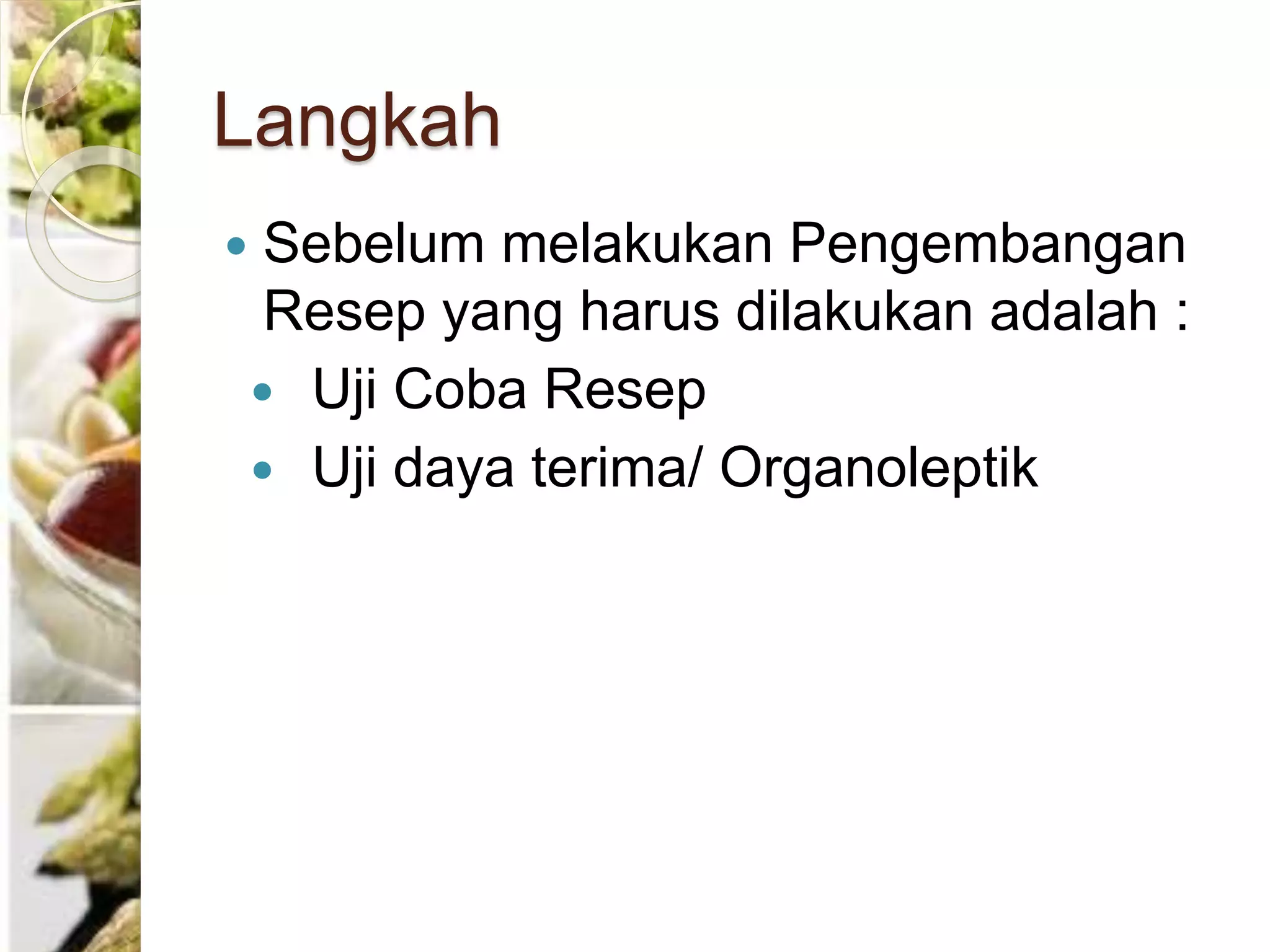 Resep dan pengembangan resep | PPTX