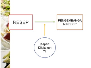 Resep dan pengembangan resep | PPTX