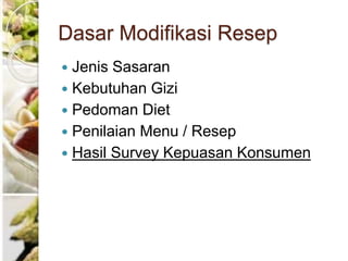 Resep dan pengembangan resep | PPTX