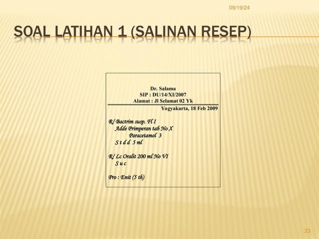 resep dan salinan resep presentasi.ppt21 | PPT