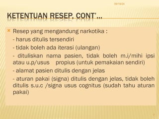 resep dan salinan resep presentasi.ppt21 | PPT