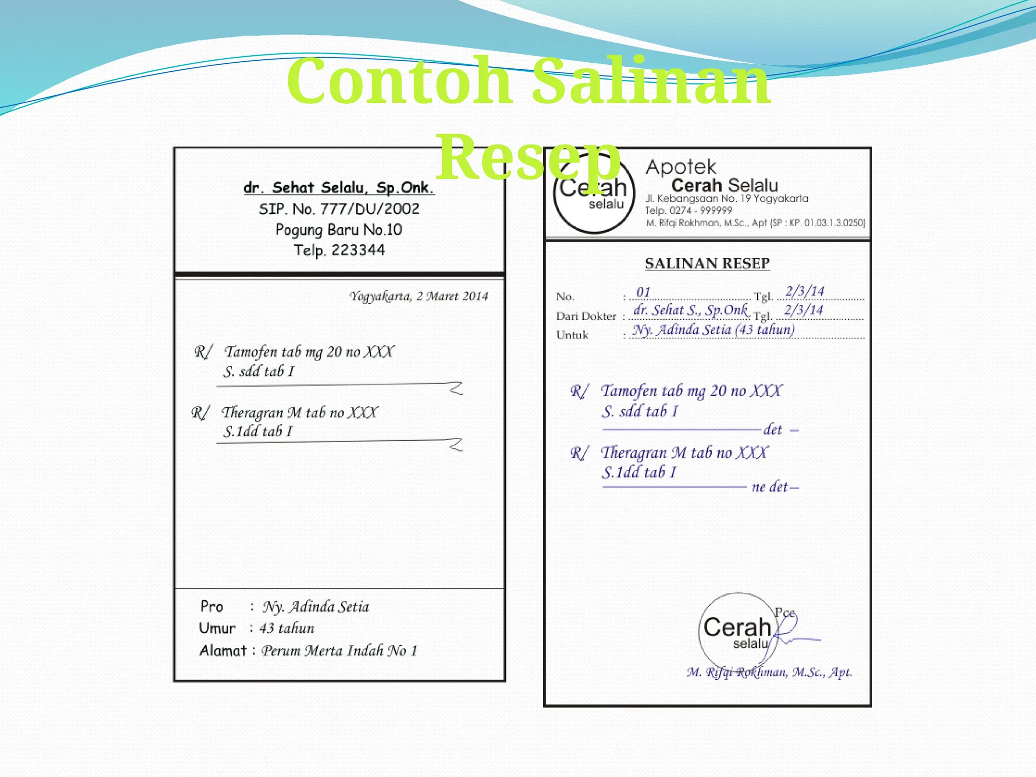 Resep dan Salinan Resep pada lingkup rumah sakit.pptx