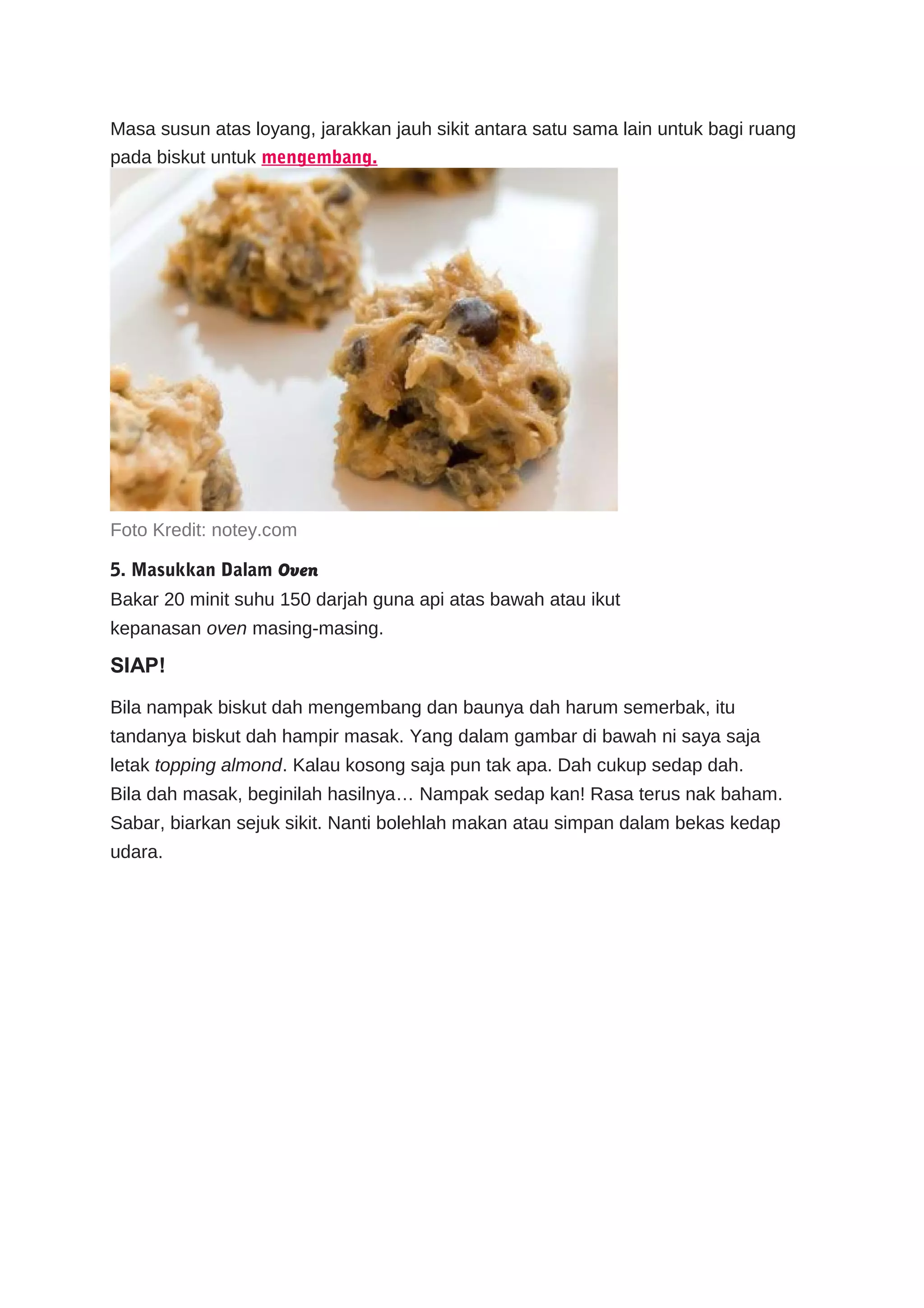 Resepi biskut choc chip ala famous amos | PDF