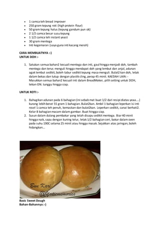 Resepi roti | PDF