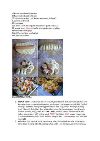 Resepi roti | DOCX