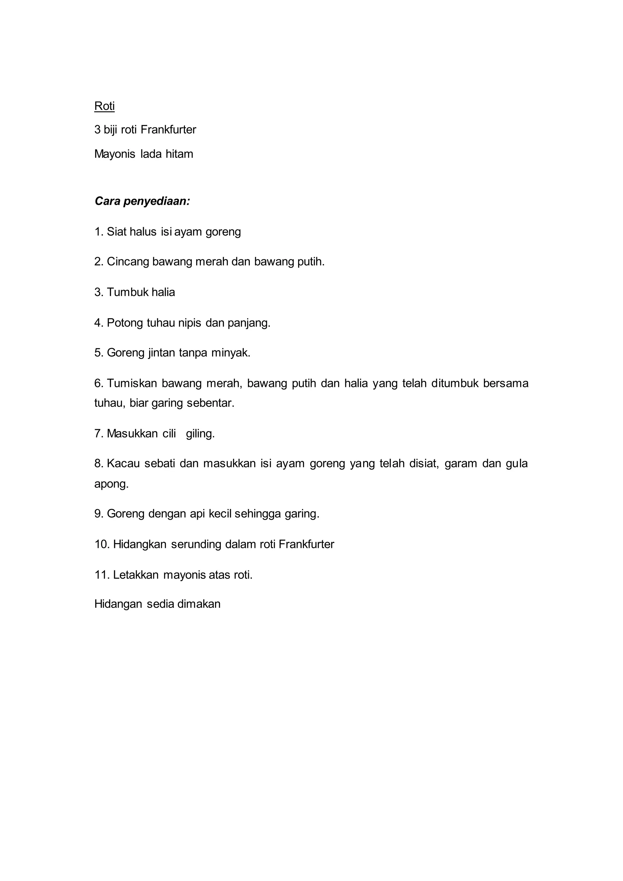 Resepi roti serunding tuhau dan gula apong | PDF