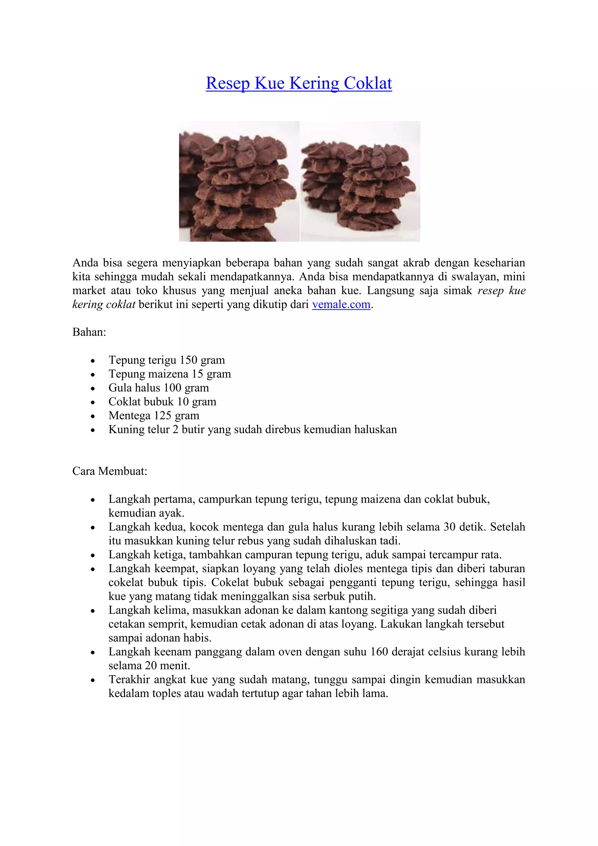 Resep kue kkkkk | PDF