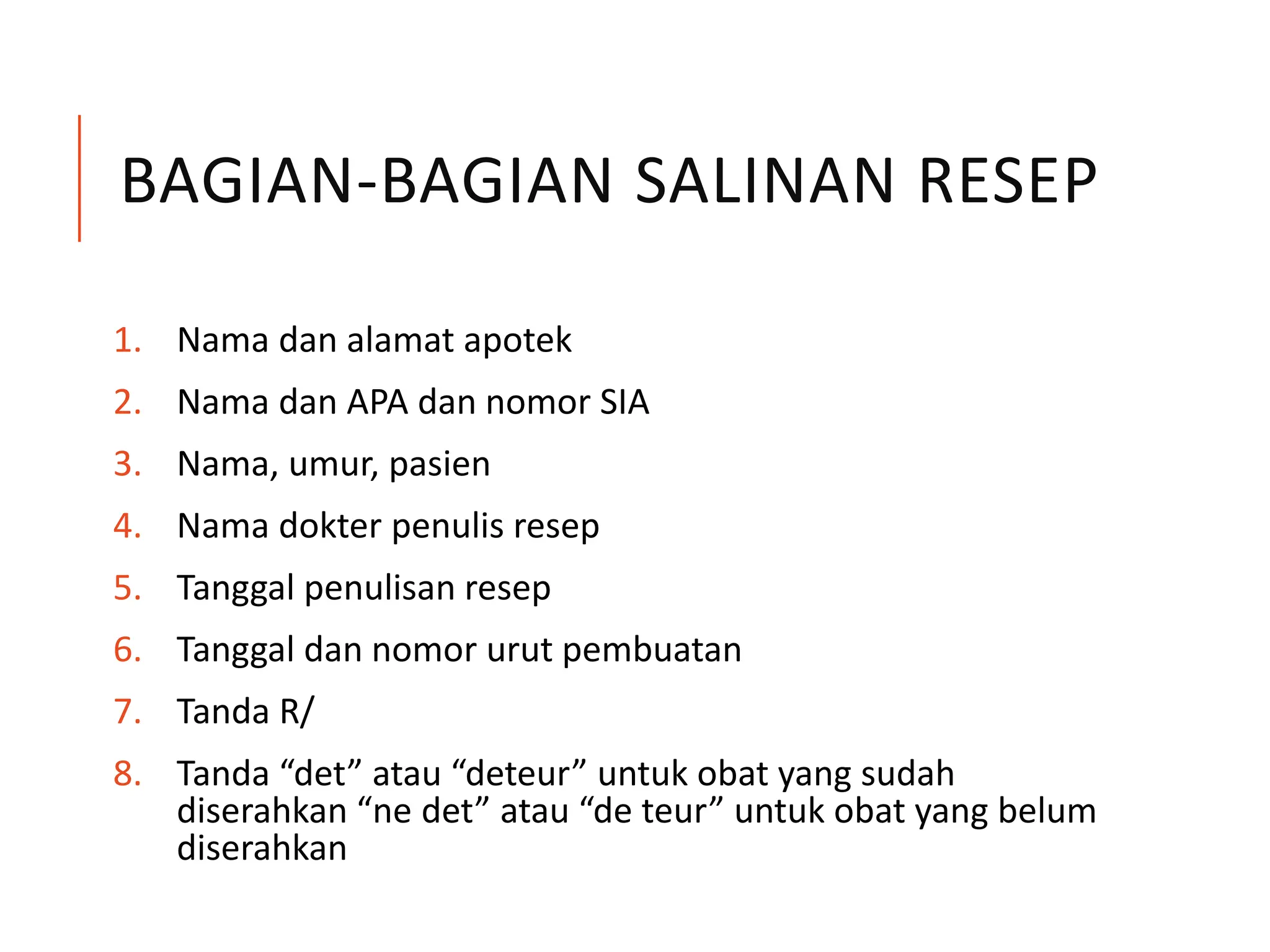 Resep Obat dalam matakuliah oral farmakoterapi | PPTX