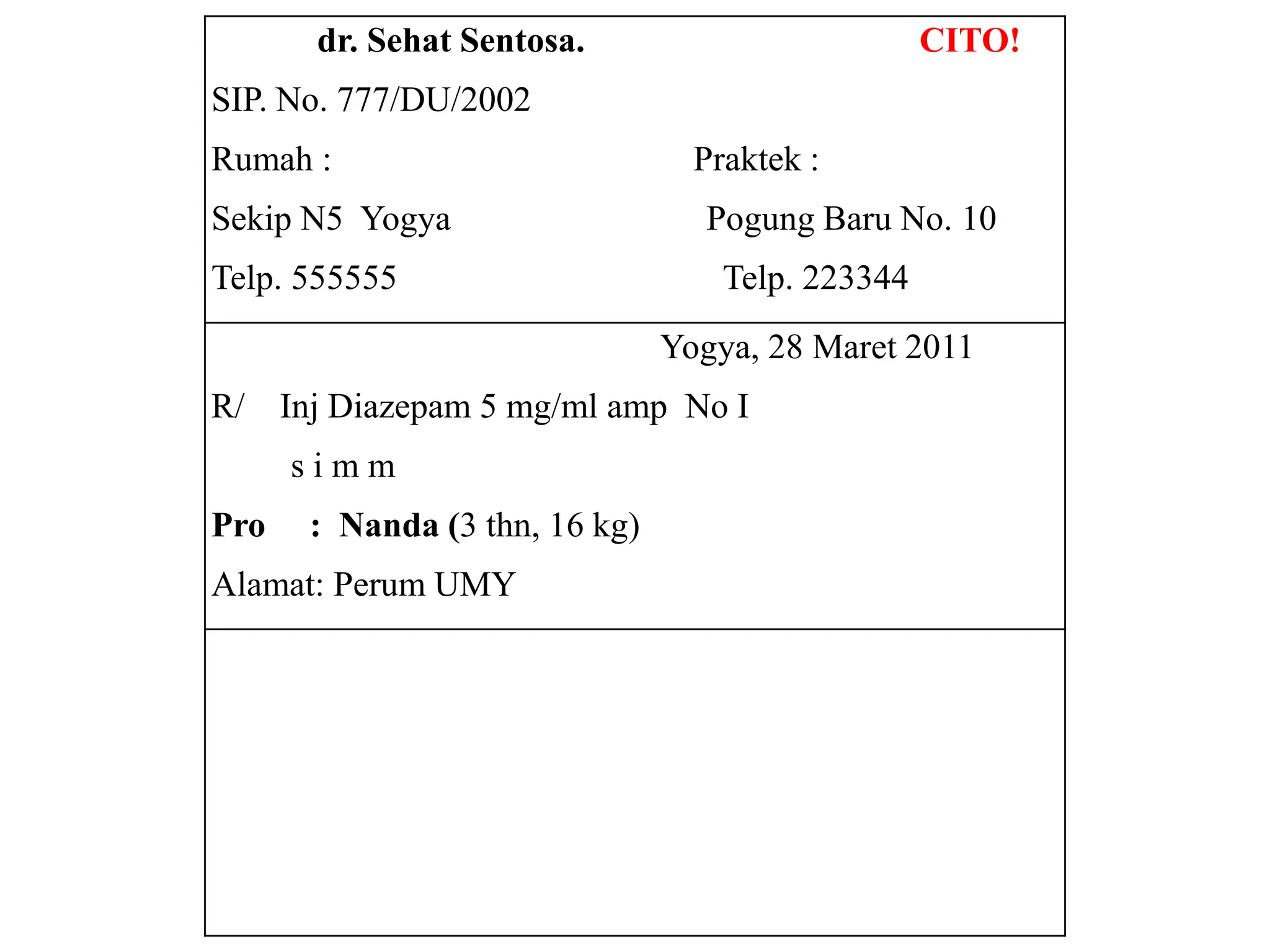 Resep Obat dalam matakuliah oral farmakoterapi | PPTX