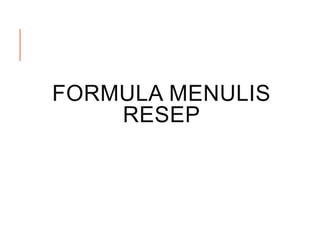 Resep Obat dalam matakuliah oral farmakoterapi | PPTX