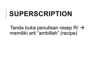 Resep Obat dalam matakuliah oral farmakoterapi | PPTX