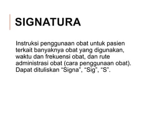 Resep Obat dalam matakuliah oral farmakoterapi | PPTX