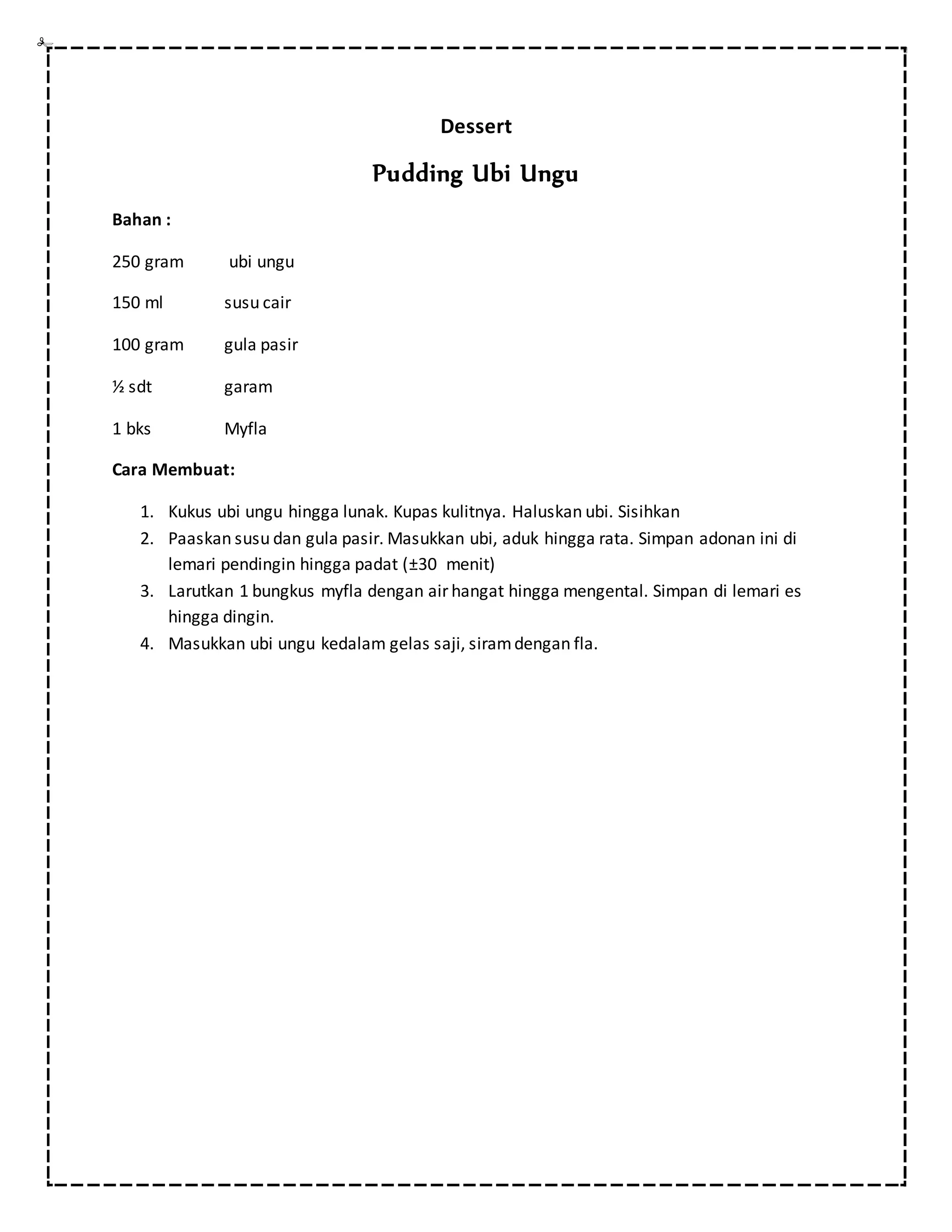 Resep praktek ubi | DOCX