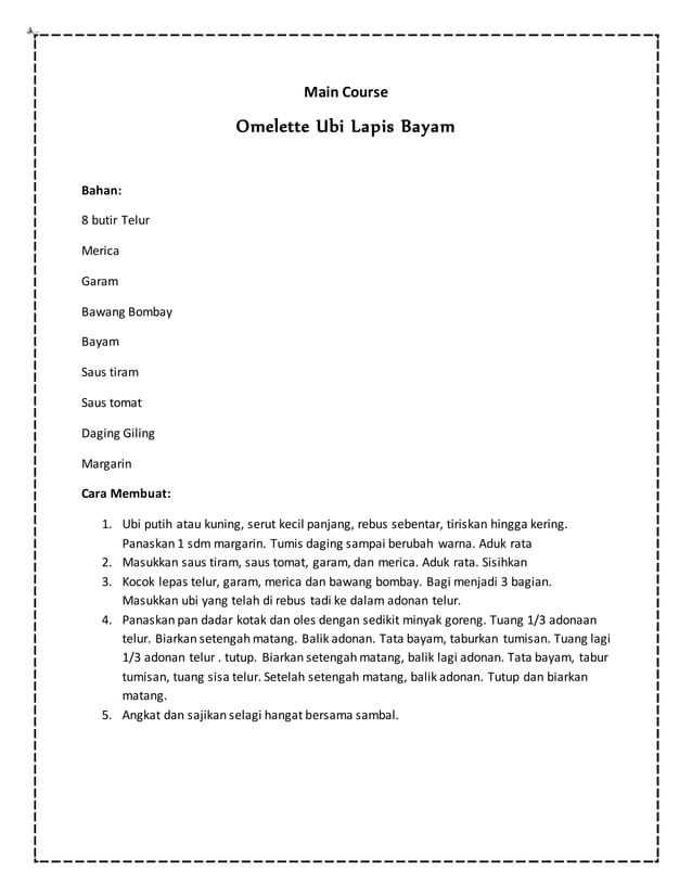 Resep praktek ubi | PDF