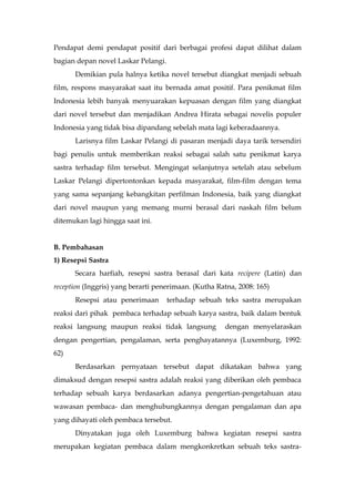 Resepsi sastra film | DOC