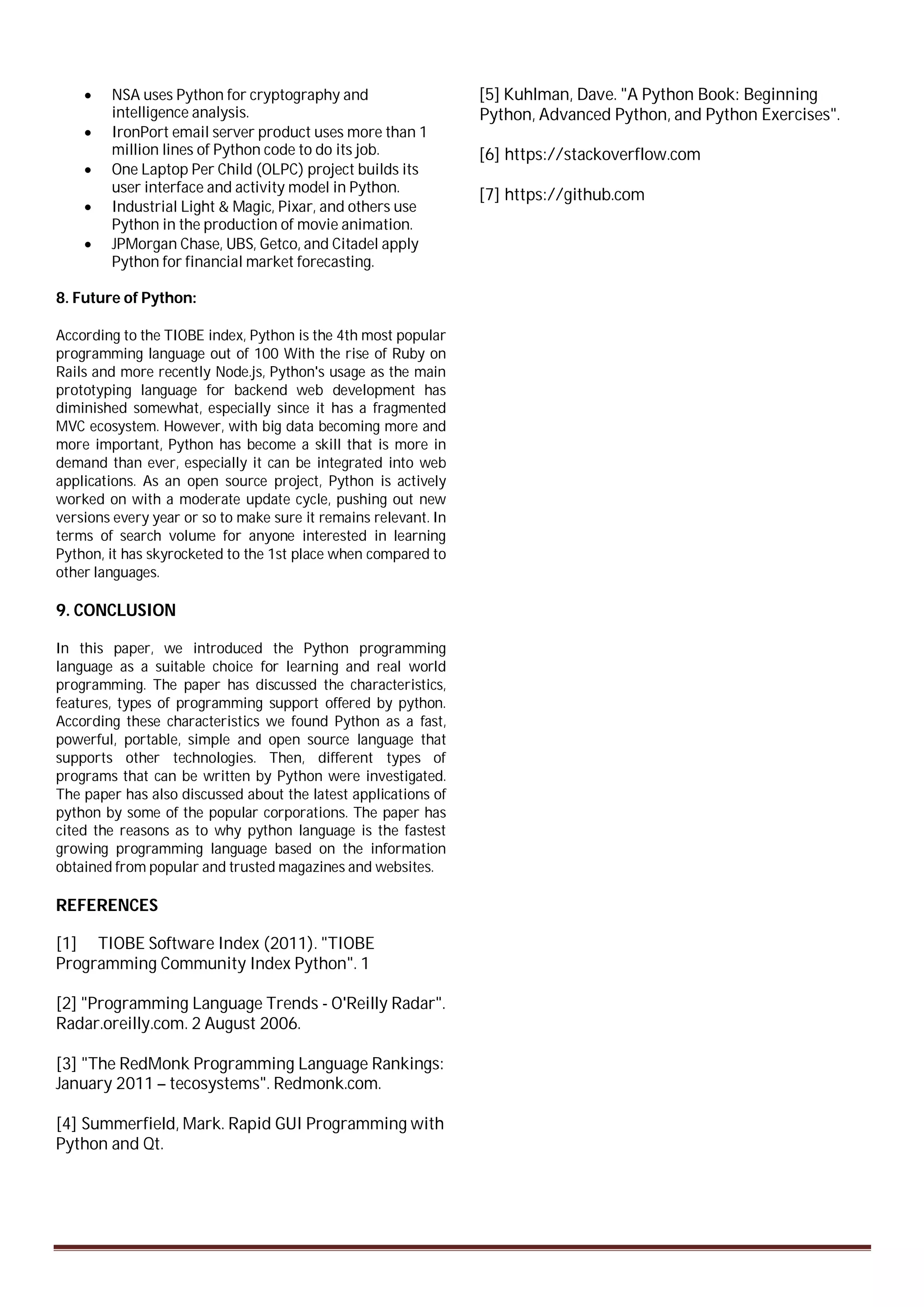 Research paper on python by Rj | PDF