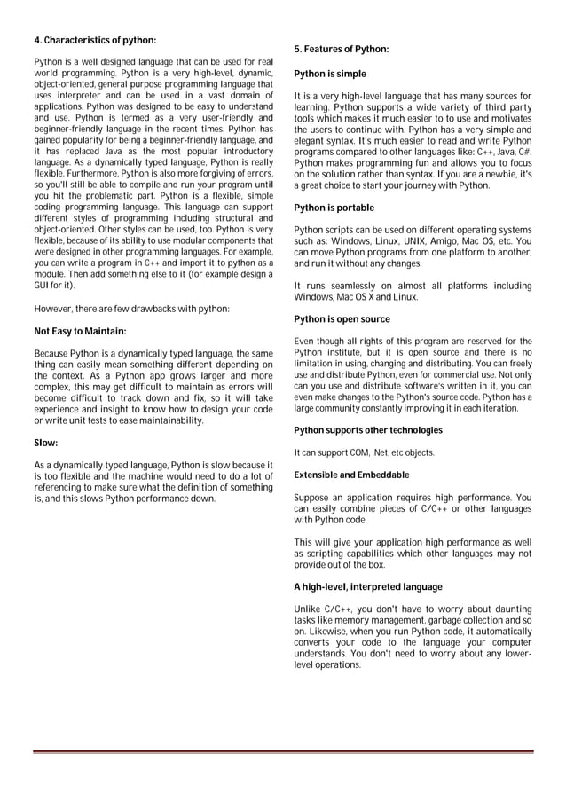 Research paper on python by Rj | PDF