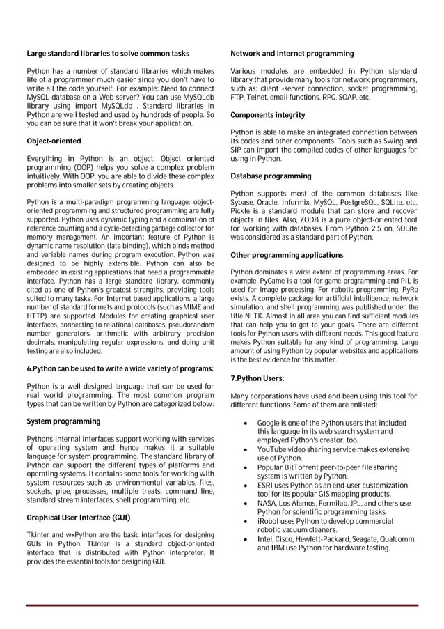 Research paper on python by Rj | PDF