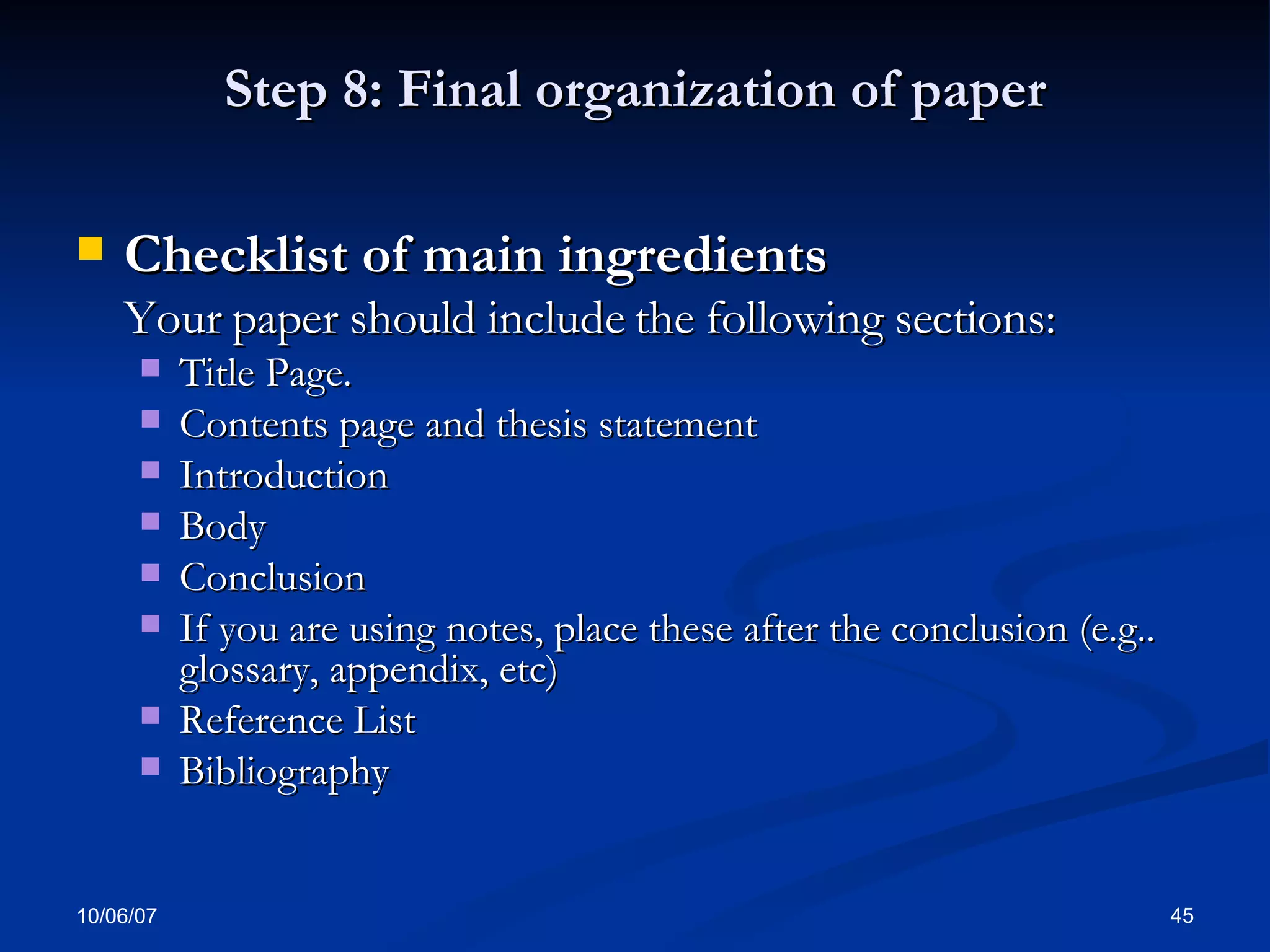 Reserch Methods: How to write an academic paper | PPT