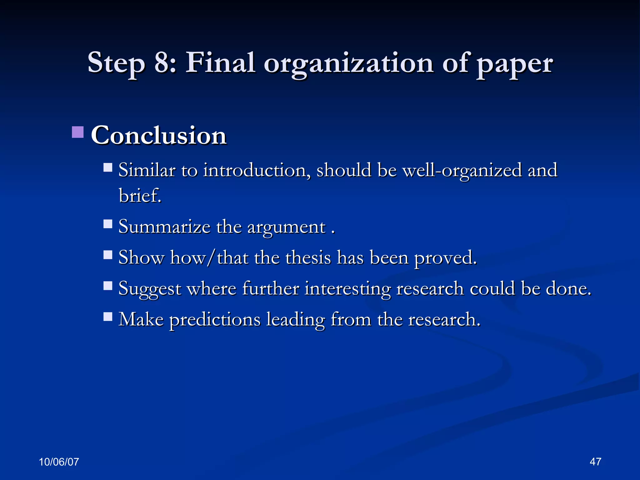 Reserch Methods: How to write an academic paper | PPT