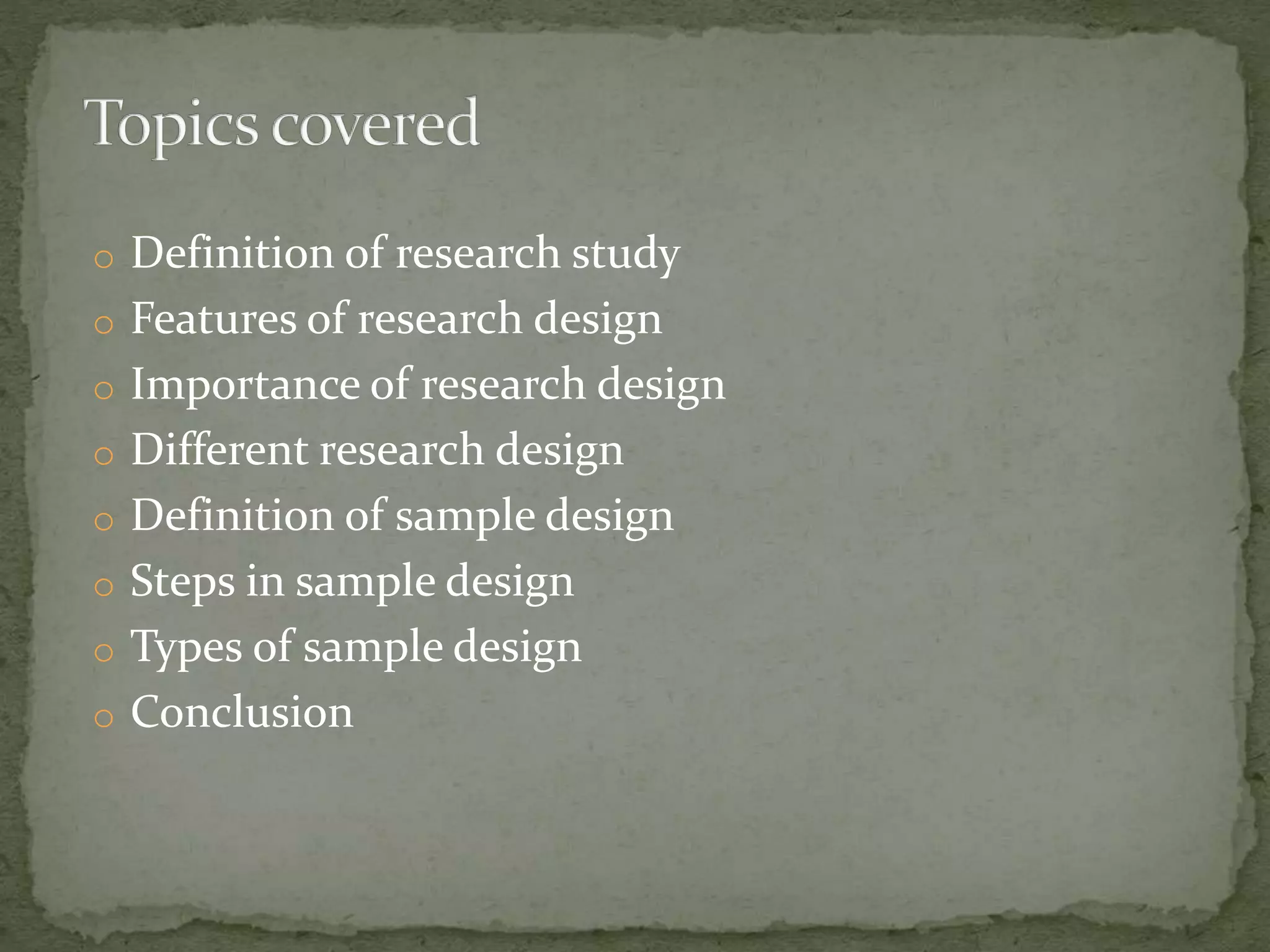 Reserch design and sample design | PPTX