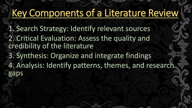 Literature Review PPT.pptx | Undergraduate Education | College Education