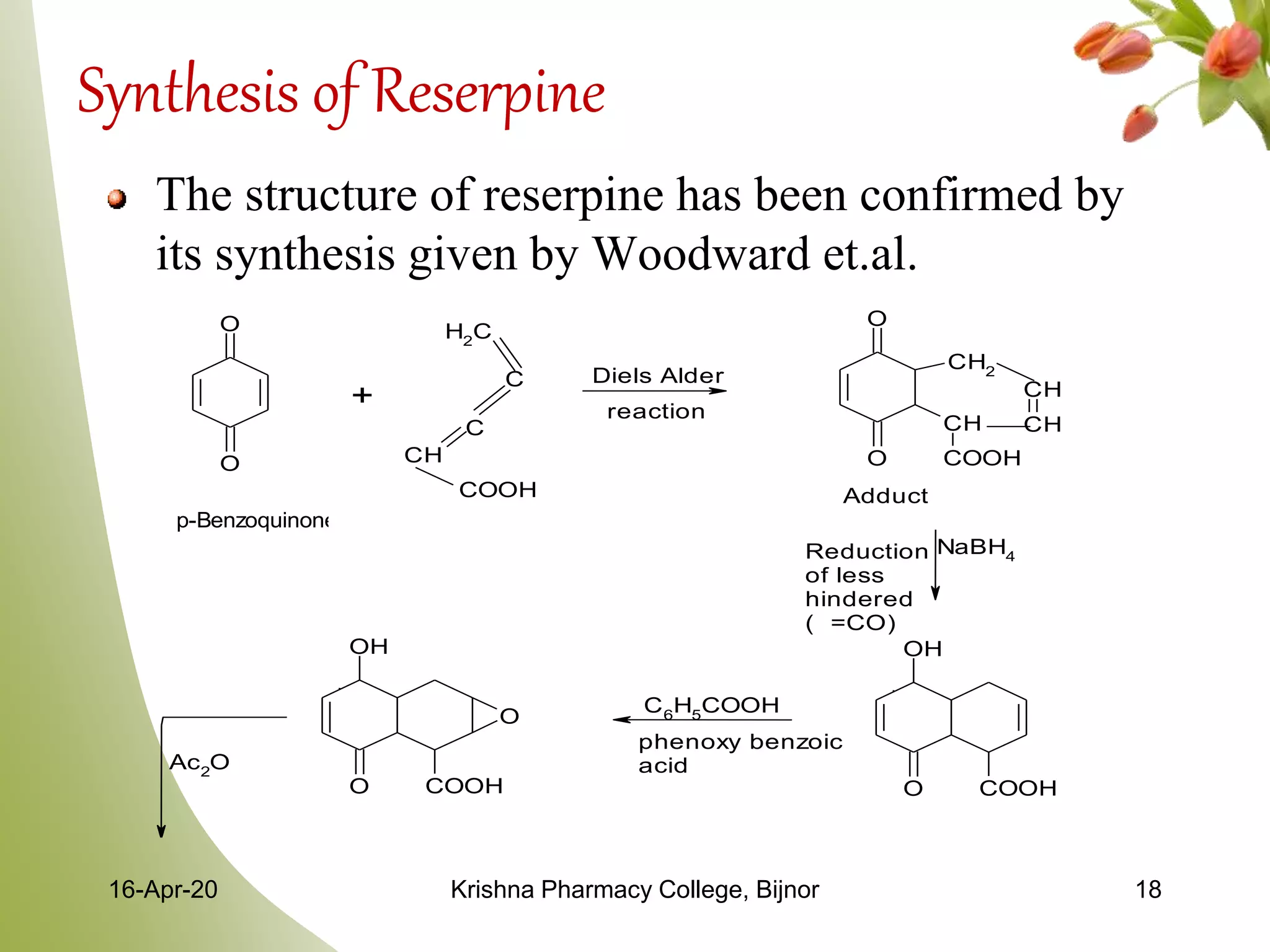 Reserpine(Structure Elucidation, Extraction and Isolation) | PPTX