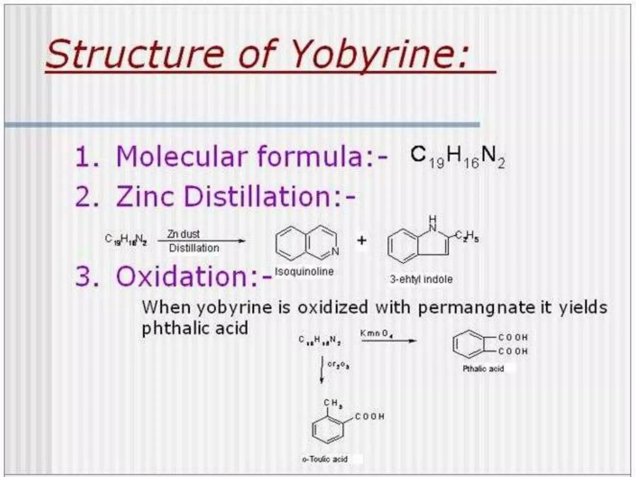 Reserpine structural elucidation | PPTX