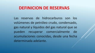 Reservas de petroleo | PPTX