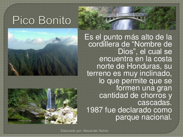 Reservas Naturales de Honduras o Parques Nacionales
