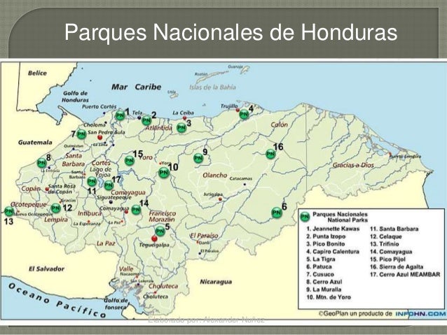 Reservas Naturales de Honduras o Parques Nacionales