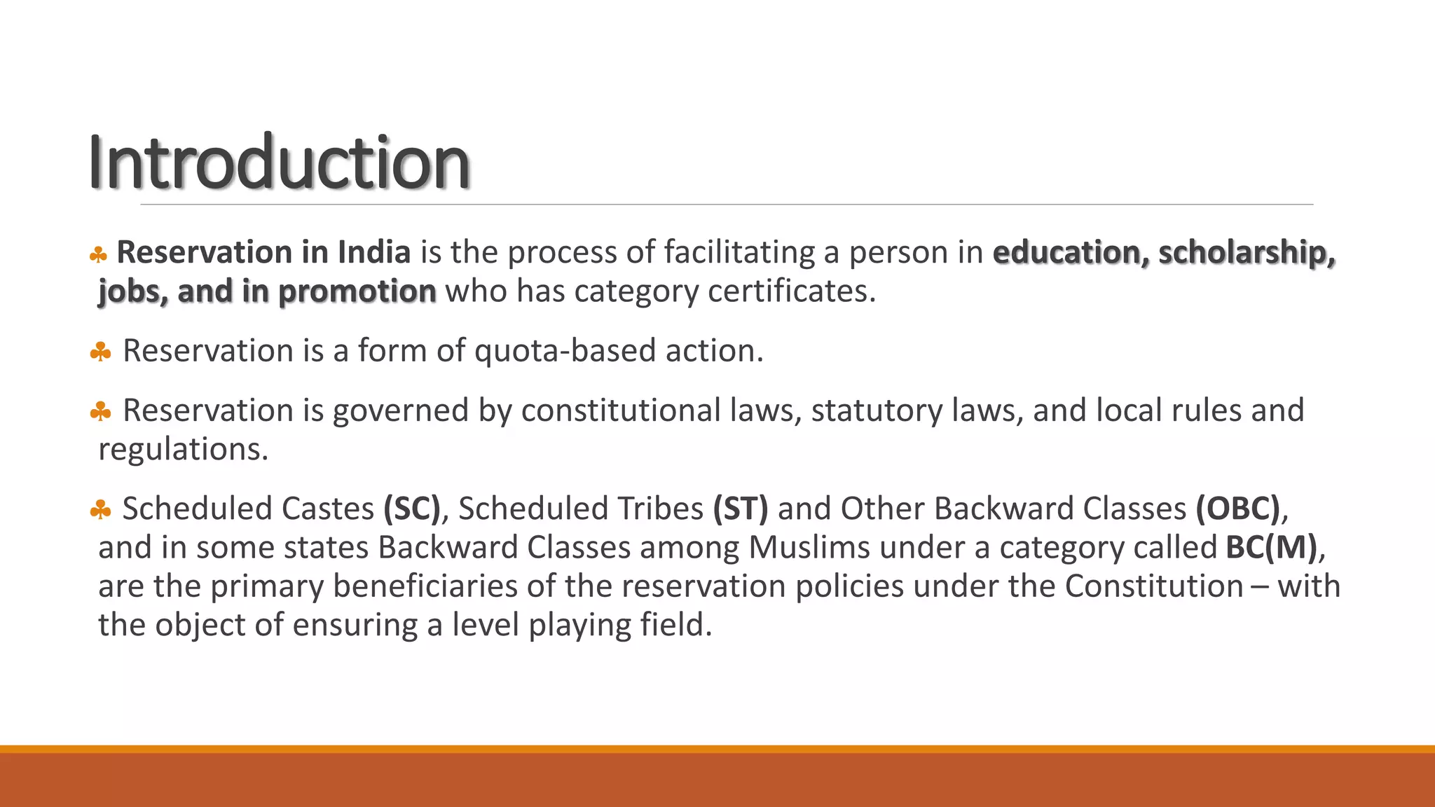 Reservation in India | PPTX