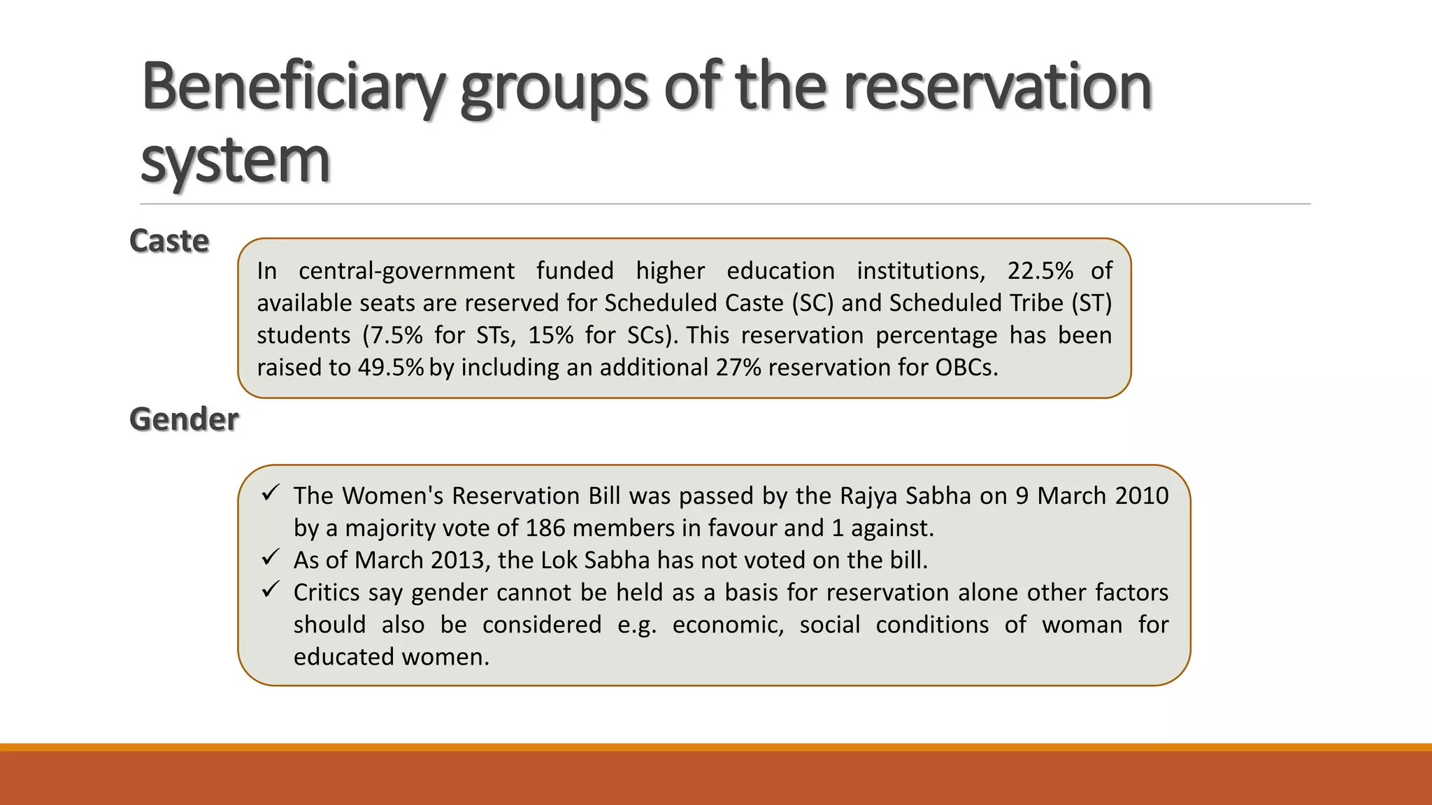 Reservation in India | PPTX