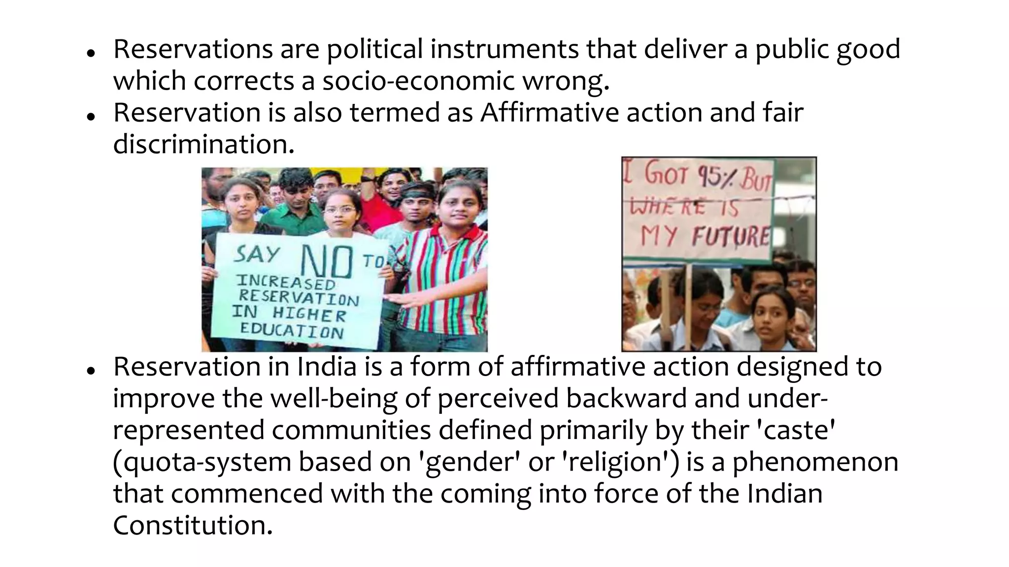 Reservation System In INDIA | PPTX