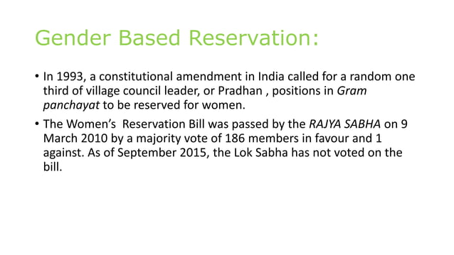 Reservation System In INDIA | PPTX