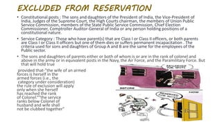 Reservation System In INDIA | PPTX