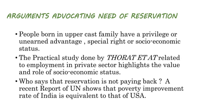 Reservation System In INDIA | PPTX