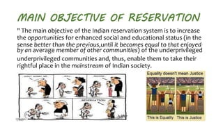 Reservation System In INDIA | PPTX