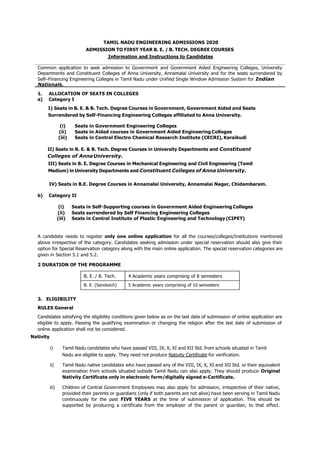 reservation-policy-required-followed for admission | PDF