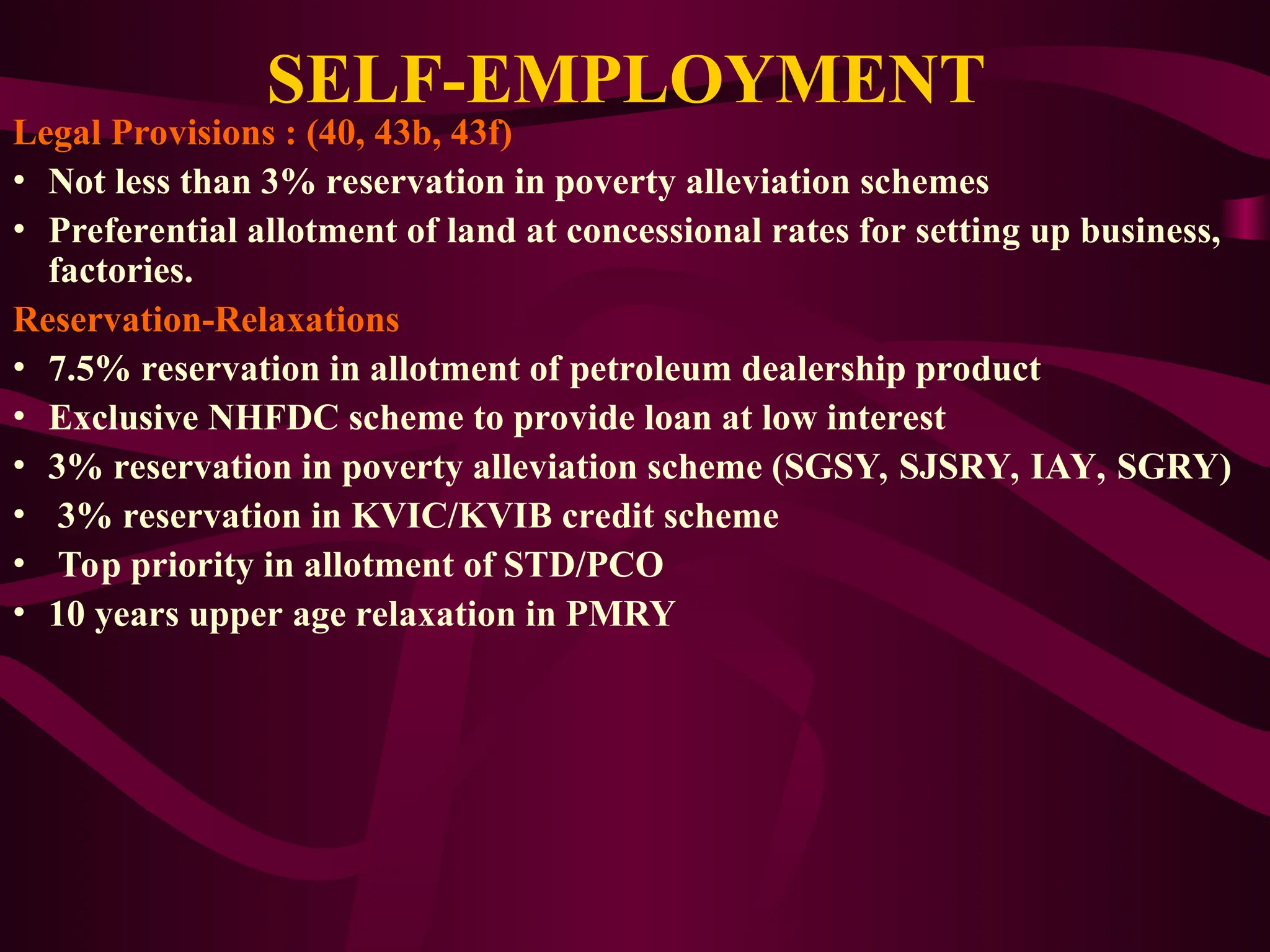 RESERVATION and benefits for pwd in india | PPT