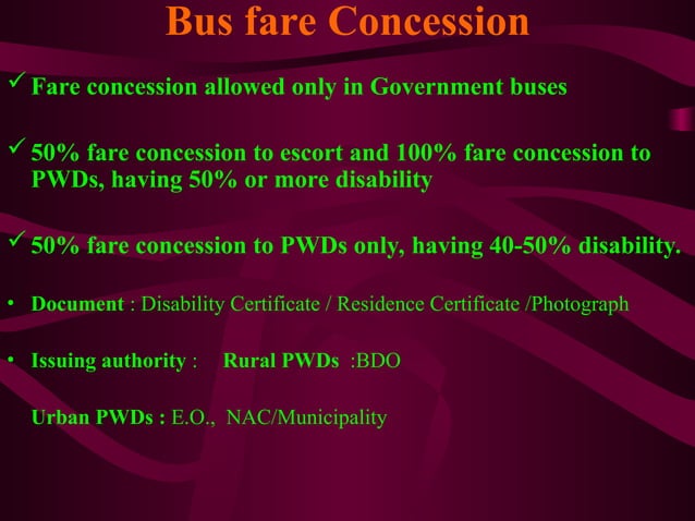 RESERVATION and benefits for pwd in india | PPT