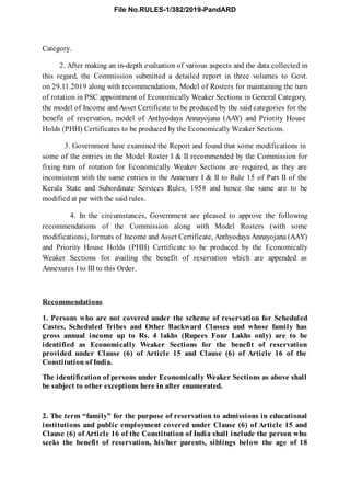 Reservation to forward caste in Kerala GO uploaded by James joseph ...