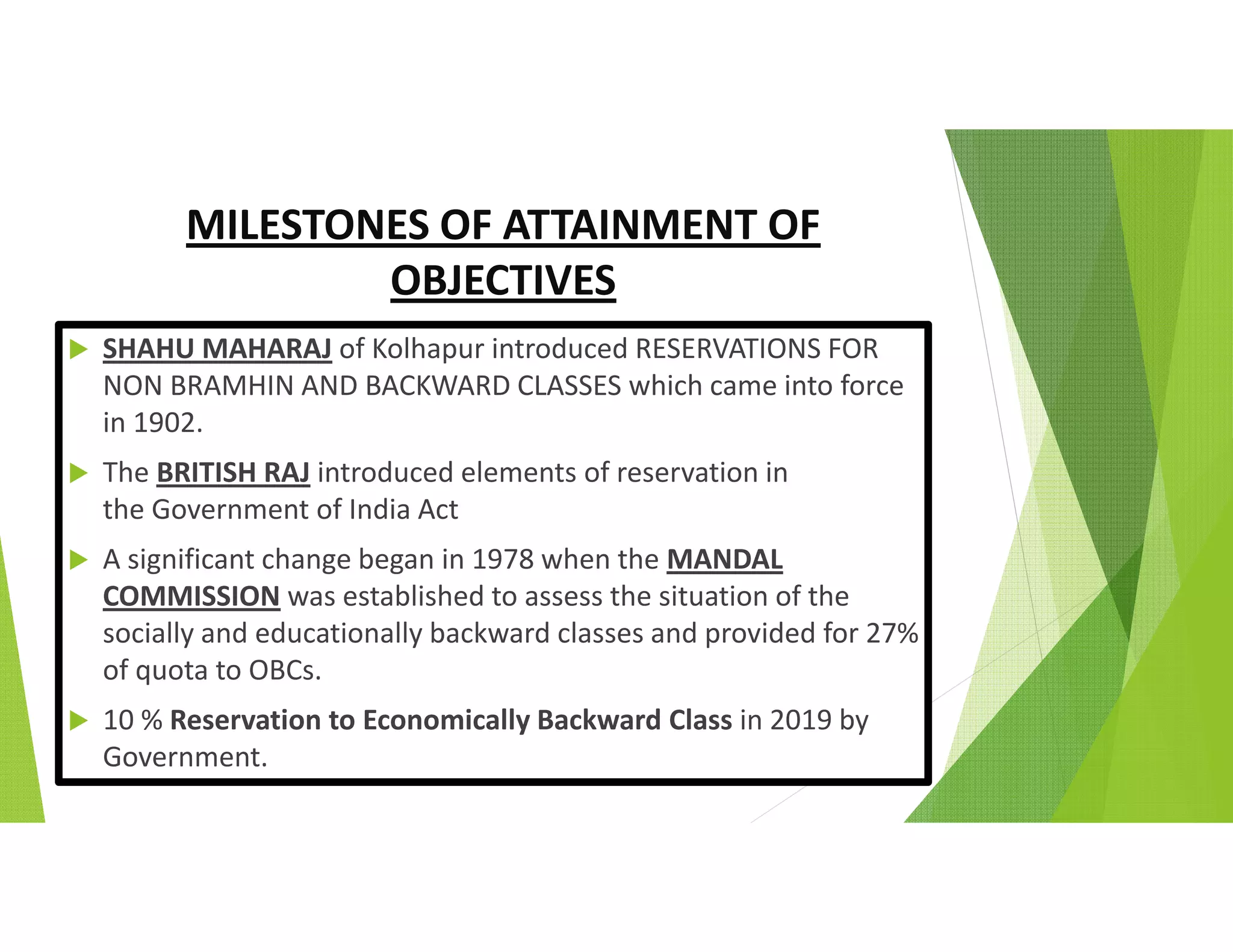 Reservation in india an overview by Rishikesh Mandhane | PPT